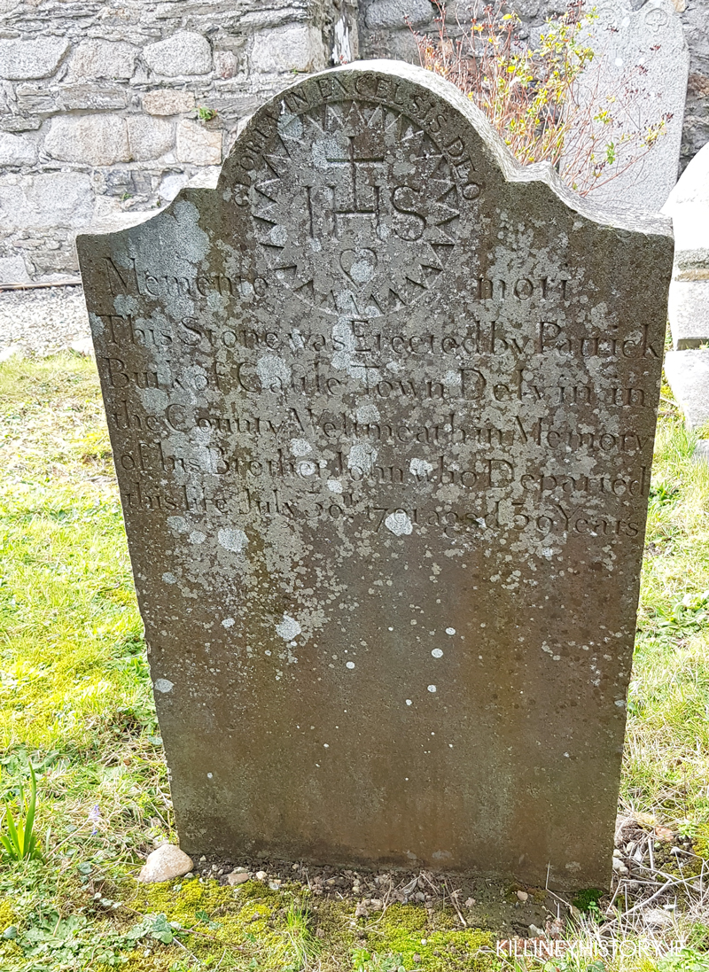 Killiney Ancient Church – Gravestone Inscriptions – Killiney History