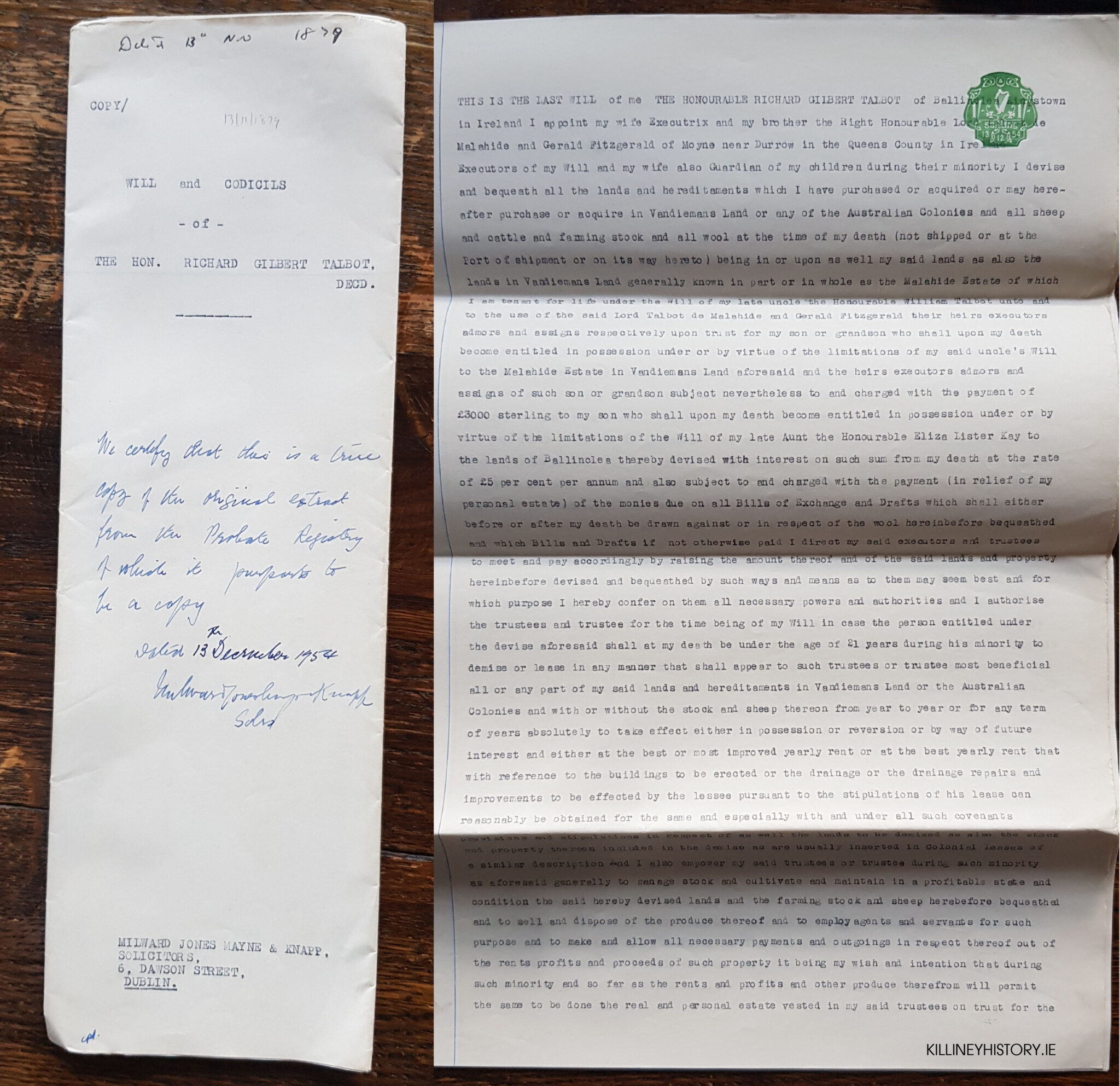 The Killiney Estate of the Talbots de Malahide – Killiney History